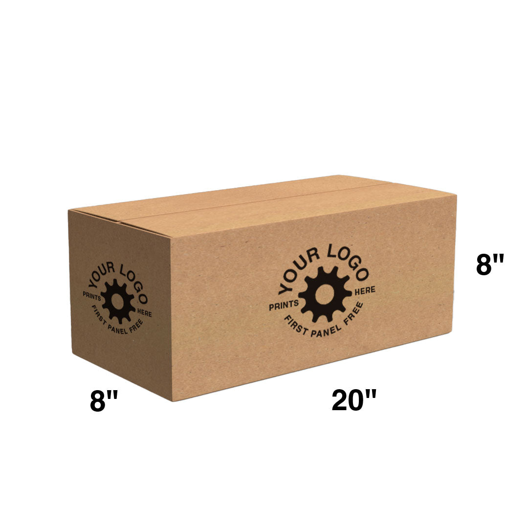 Custom Shipping Box 20x8x8 (100 Pack); Special Order Size – customboxes.io